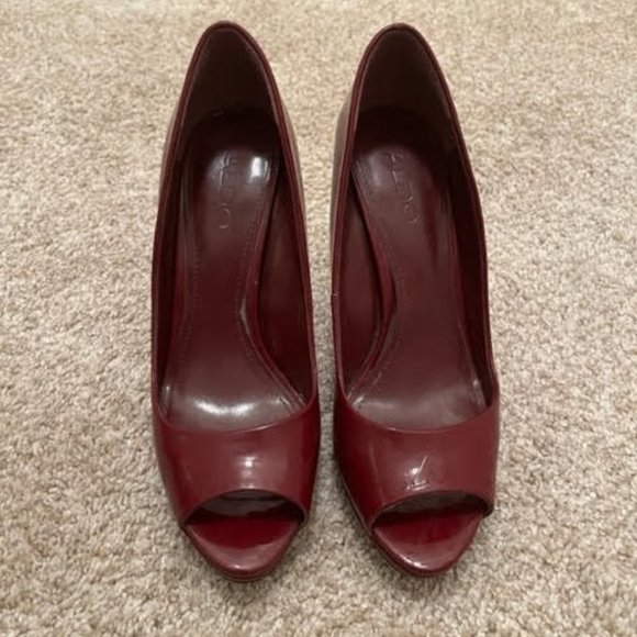 Aldo | Shoes | Aldo Cranberry Open Toe High Heels Size 77 2 | Poshmark